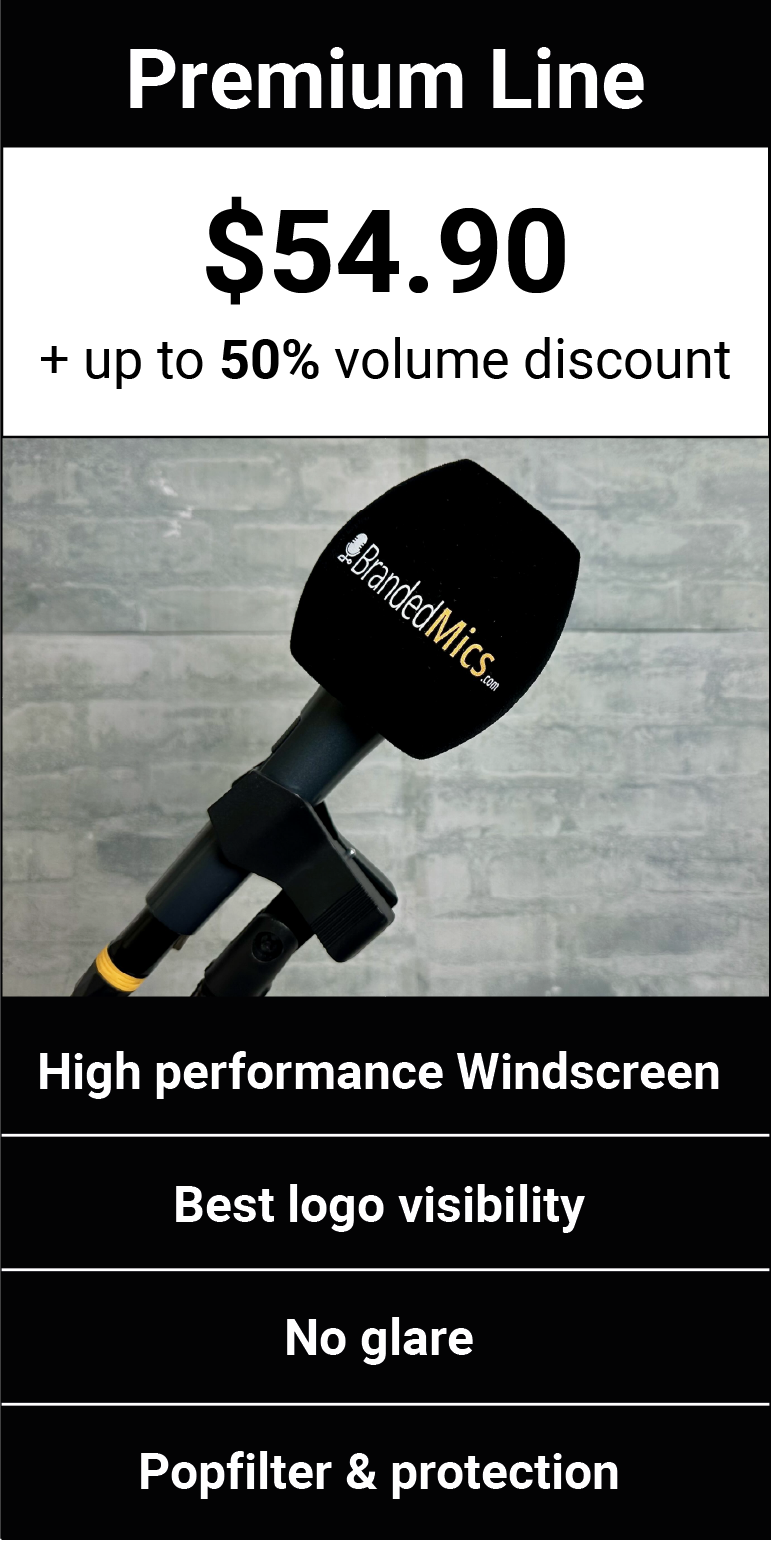 Branded Microphone Flags and Windscreens | Fast delivery