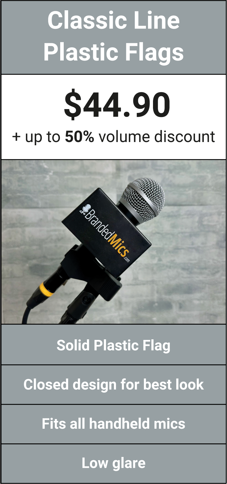 Branded Microphone Flags and Windscreens | Fast delivery