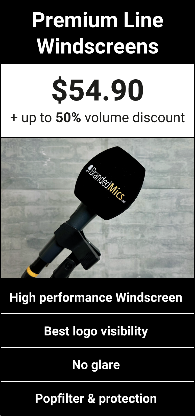 Branded Microphone Flags and Windscreens | Fast delivery